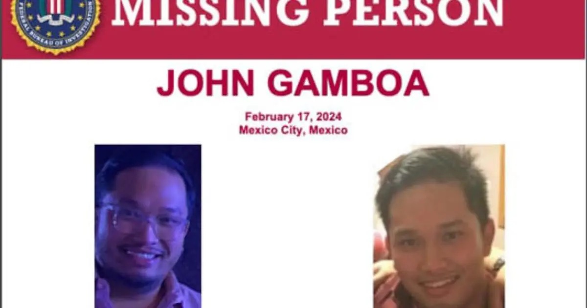 FBI solicita ayuda para localizar a estadounidense desaparecido en México