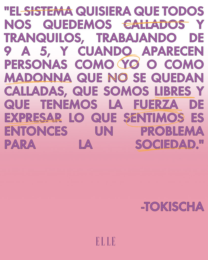 Tokischa representando, en la portada de ELLE Pride Tokischa representando, en la portada de ELLE Pride