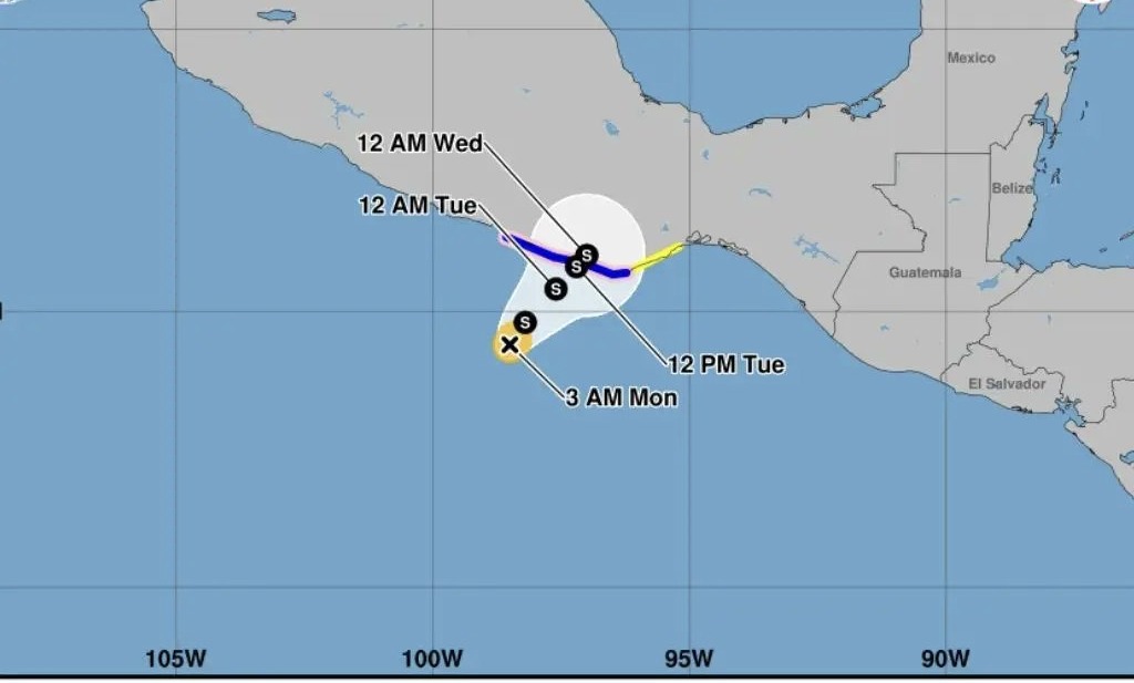 Se forma la tormenta tropical “John” frente a costas de Oaxaca y Guerrero